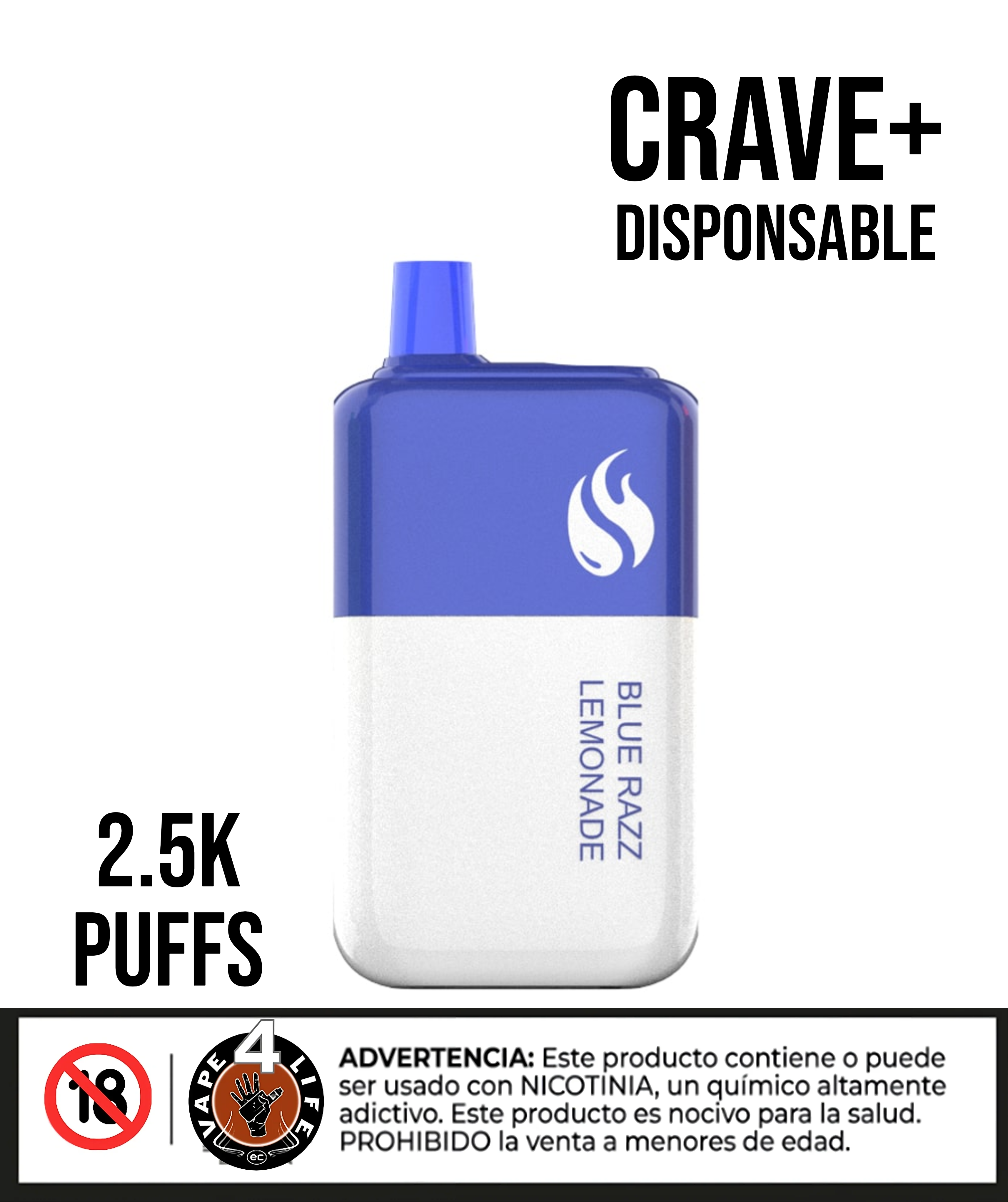 CRAVE AIR 6.5K puffs 5% nic. – Vape4Life Mayorista